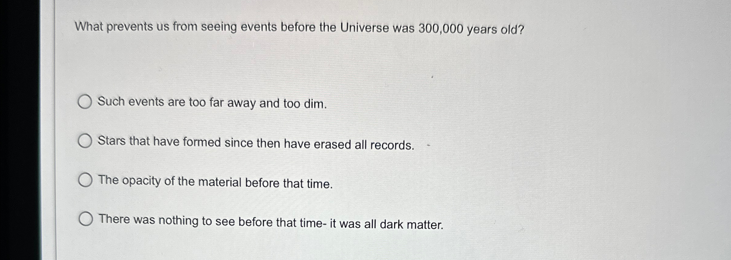 Solved What prevents us from seeing events before the | Chegg.com
