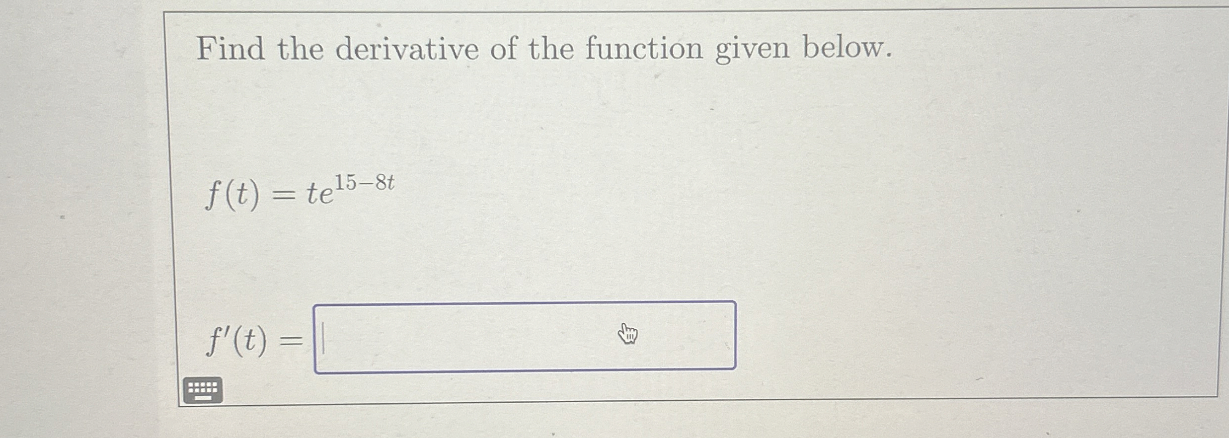 Solved Find the derivative of the function given | Chegg.com