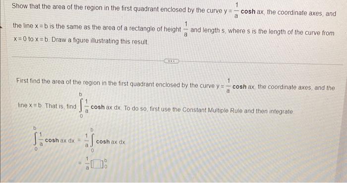 [Solved]: Show that the area of the region in the first qua