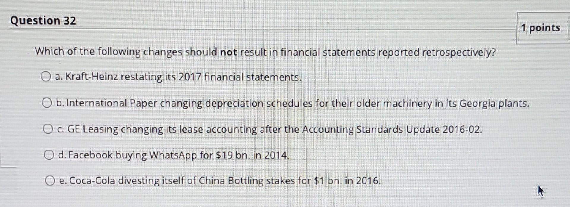 Solved Which of the following changes should not result in | Chegg.com
