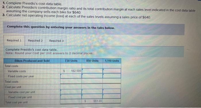 Solved 1. Use the high-low method to estimate total fixed | Chegg.com