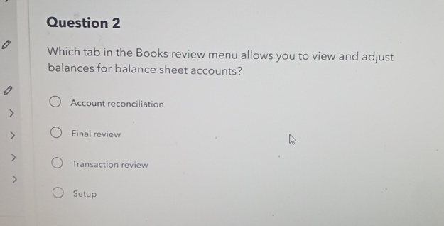 Solved Question 2Which tab in the Books review menu allows | Chegg.com