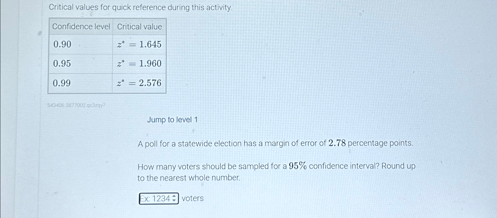 Solved Critical values for quick reference during this | Chegg.com
