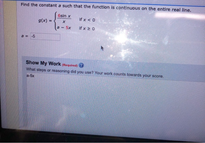 Solved Find the constant a such that the function is | Chegg.com