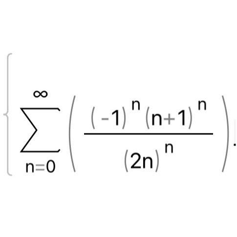 Solved {∑n=0∞((-1)n(n+1)n(2n)n) ﻿n =1 ﻿use any method to | Chegg.com