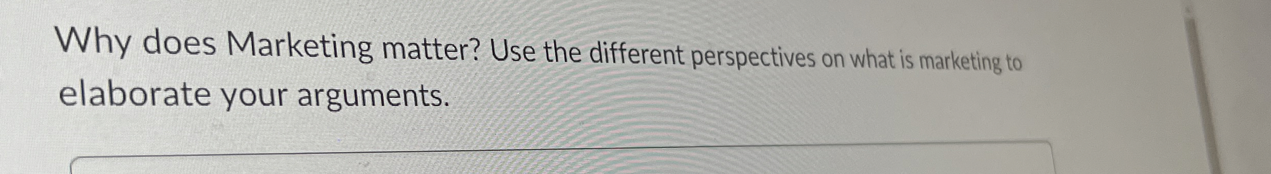 Solved Why does Marketing matter? Use the different | Chegg.com