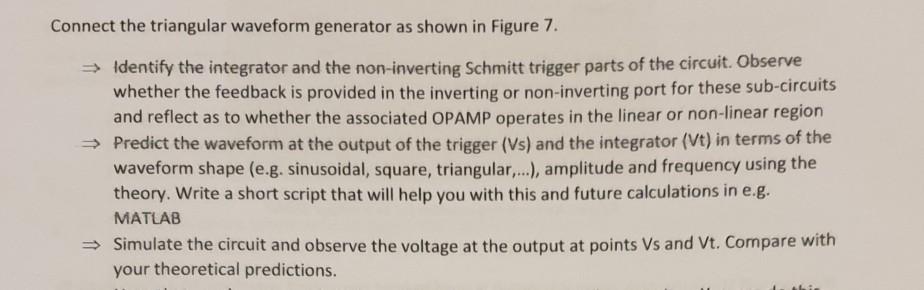 Solved Connect the triangular waveform generator as shown in | Chegg.com