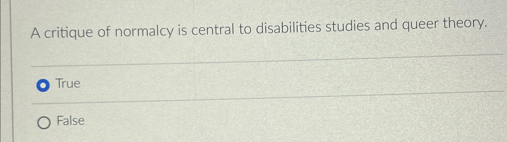 Solved A critique of normalcy is central to disabilities | Chegg.com