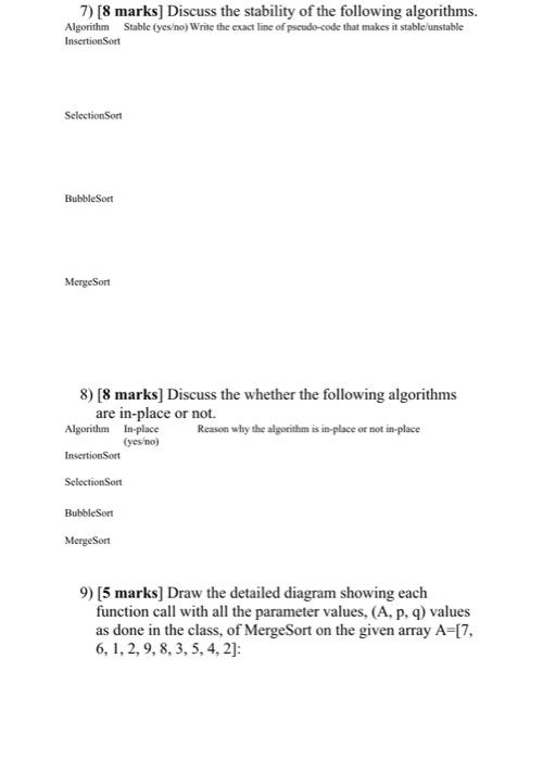 Solved Total =35 marks (write your answer inside the textbox | Chegg.com