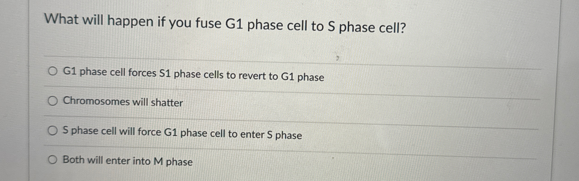 Solved What will happen if you fuse G1 ﻿phase cell to S | Chegg.com