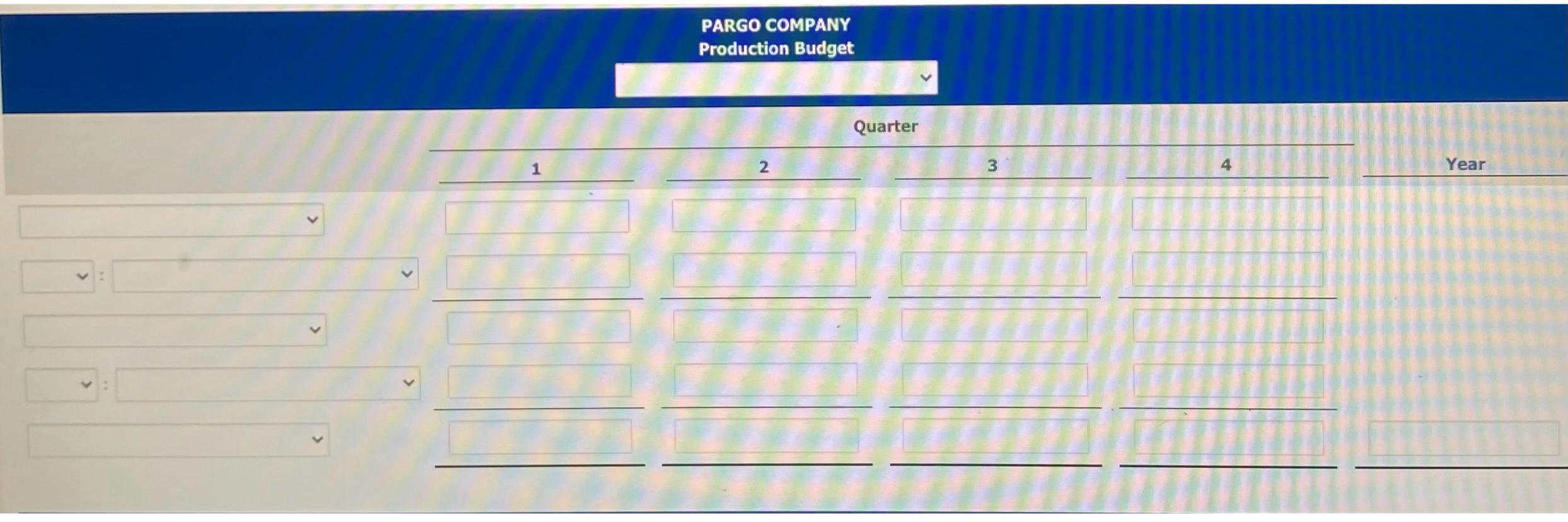 Solved Pargo Company is preparing its master budget for | Chegg.com
