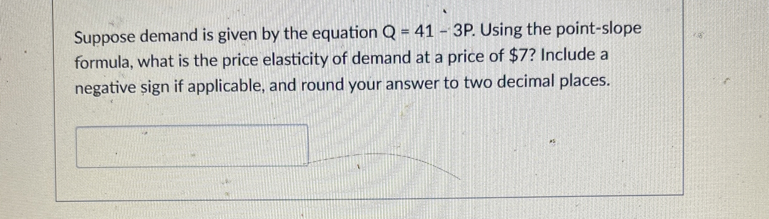 Suppose demand is given by the equation Q=41-3P. | Chegg.com