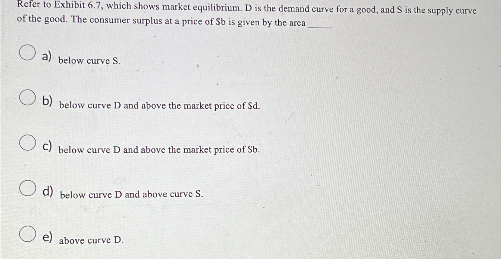 Solved Refer to Exhibit 6.7, ﻿which shows market | Chegg.com