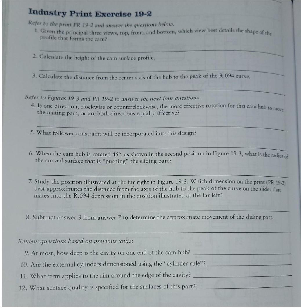 Industry Print Exercise 19-2 Refer to the print PR | Chegg.com