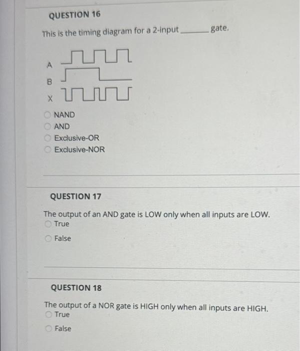 Solved QUESTION 16 This is the timing diagram for a 2 | Chegg.com