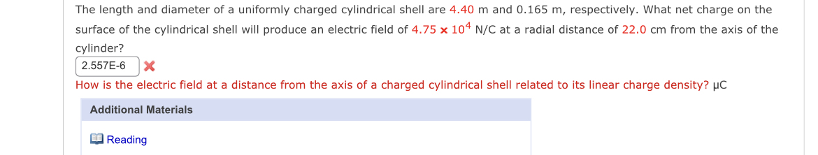 Solved The length and diameter of a uniformly charged | Chegg.com