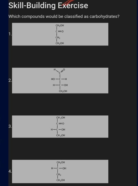 Solved Skill-Building Exercise Which compounds would be | Chegg.com