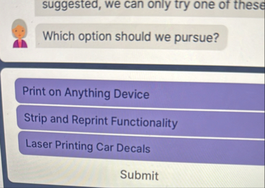 Solved suggested, we can only try one of theseWhich option | Chegg.com