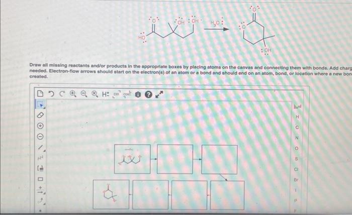 Solved Draw all missing reactants and/or products in the | Chegg.com