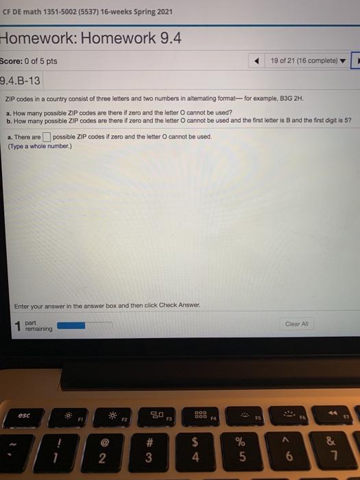 Solved CF DE math 1351-5002 (5537) 16-weeks Spring 2021 | Chegg.com