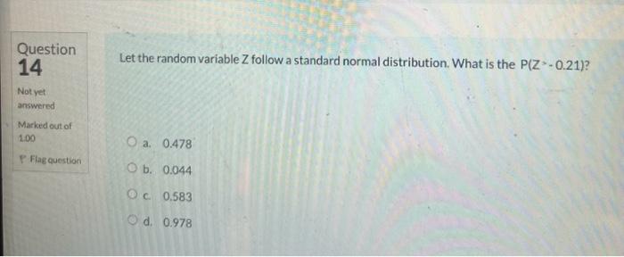 Solved Let the random variable Z follow a standard normal | Chegg.com