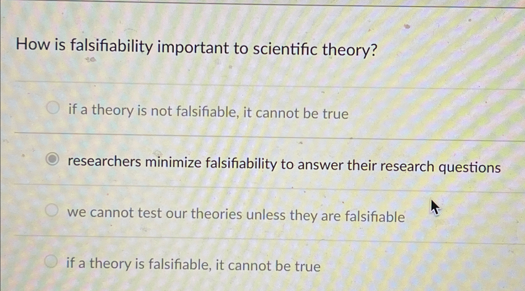 Solved How is falsifiability important to scientific | Chegg.com