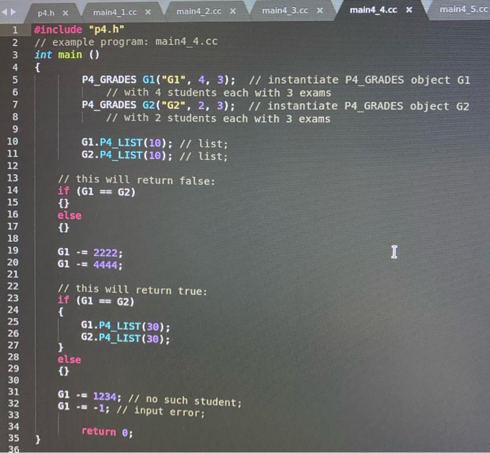 p4.hx main4 1.ccx main42.ccx main4_3.cc X main4 4.ccx | Chegg.com