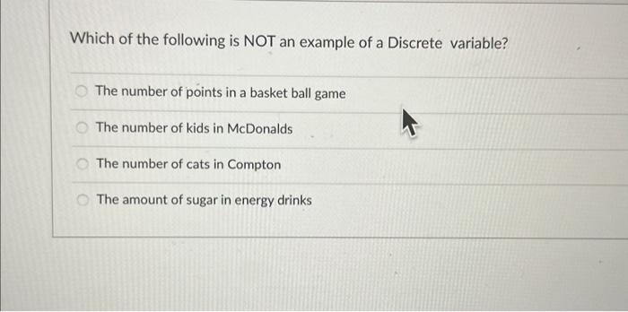 Solved Which of the following is NOT an example of a | Chegg.com