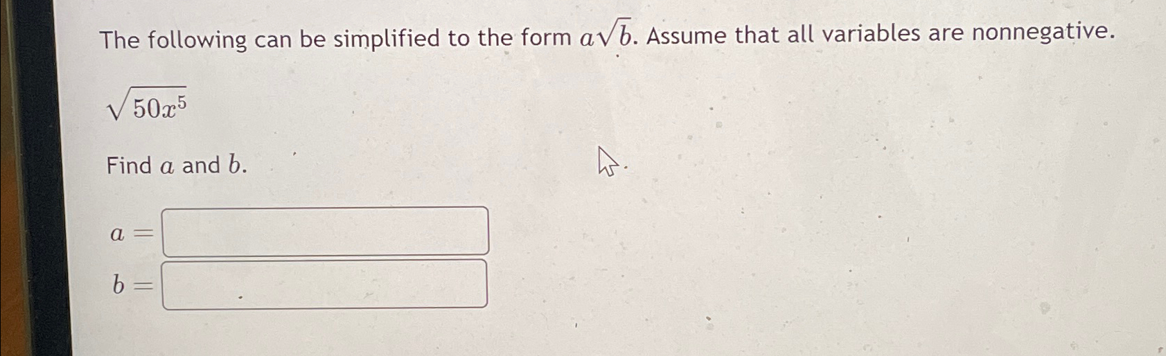 Solved The following can be simplified to the form ab2. | Chegg.com