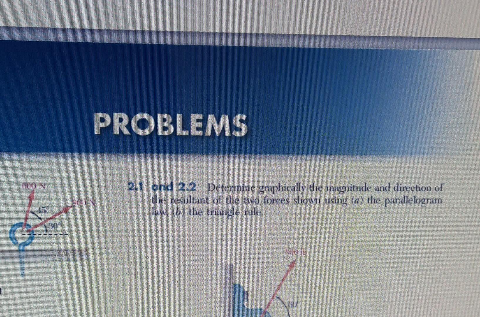2.1 and 2.2 Determine graphically the magnitude and | Chegg.com