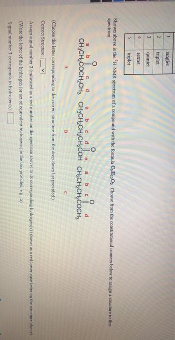 Solved 5 3H 3 4 2H 2H 2H 1H 12 16 PPM Peak Splitting 1 | Chegg.com