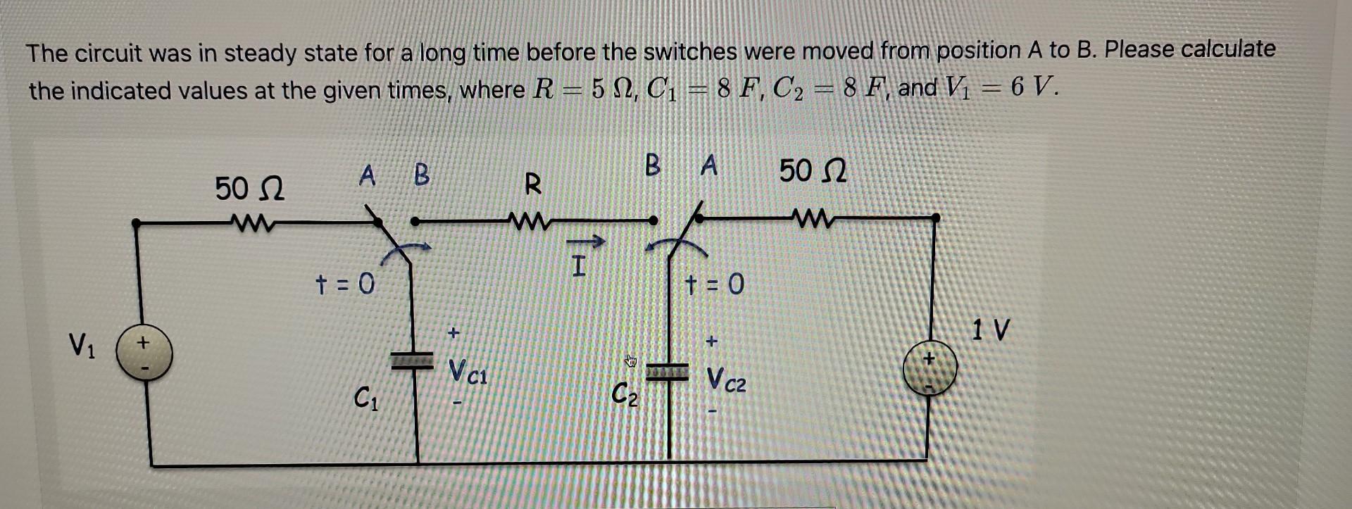Solved The circuit was in steady state for a long time | Chegg.com