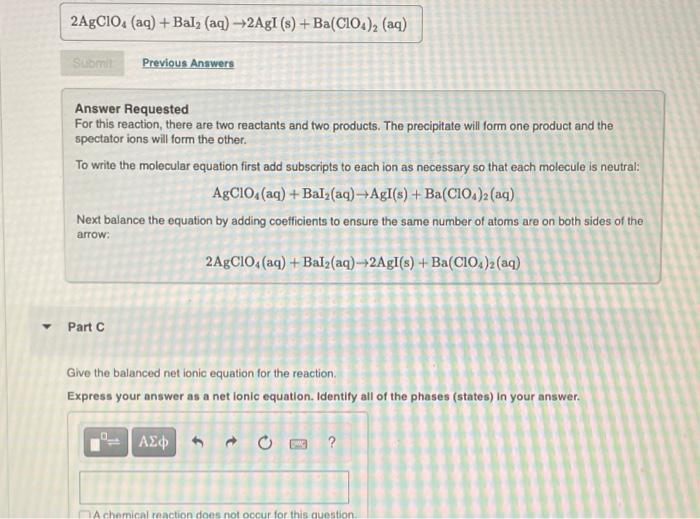 Solved Two clear, colorless solutions are mixed and a yellow | Chegg.com