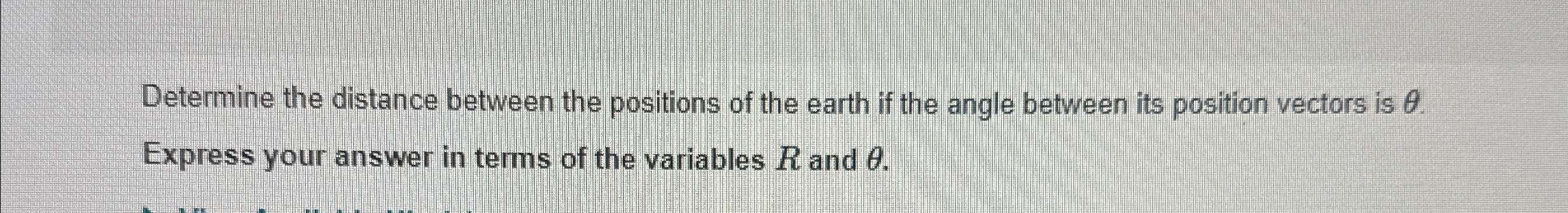 Solved Determine the distance between the positions of the | Chegg.com
