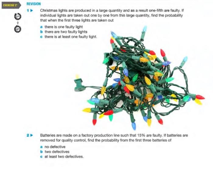 Solved Christmas lights are produced in a large quantity and | Chegg.com