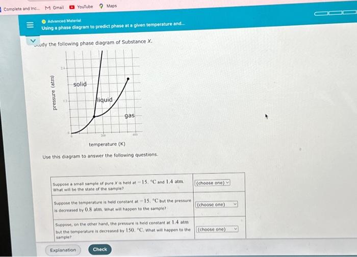 Solved utudy the following phase diagram of Substance X. Use | Chegg.com