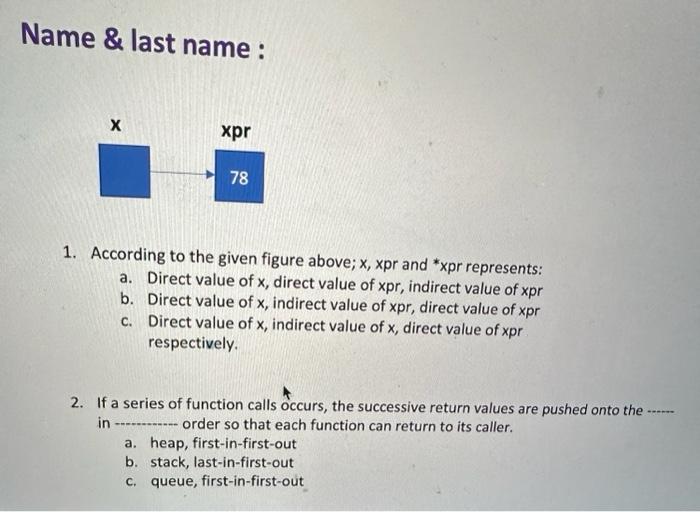 Solved Name \& last name : 1. According to the given figure | Chegg.com