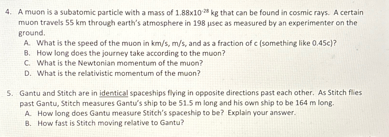 Solved A muon is a subatomic particle with a mass of | Chegg.com