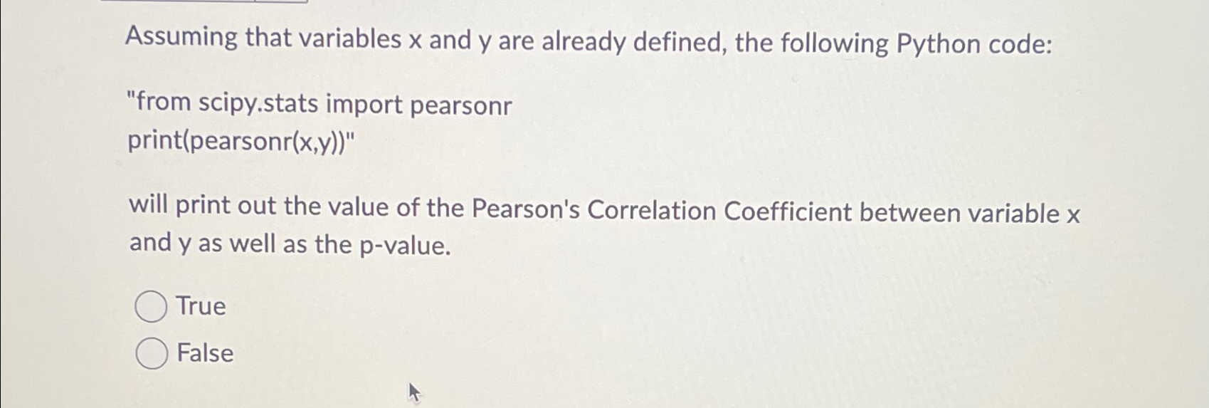 Solved Assuming that variables x ﻿and y ﻿are already | Chegg.com