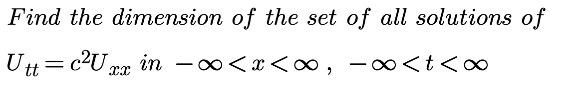 Solved Find the dimension of the set of all solutions | Chegg.com