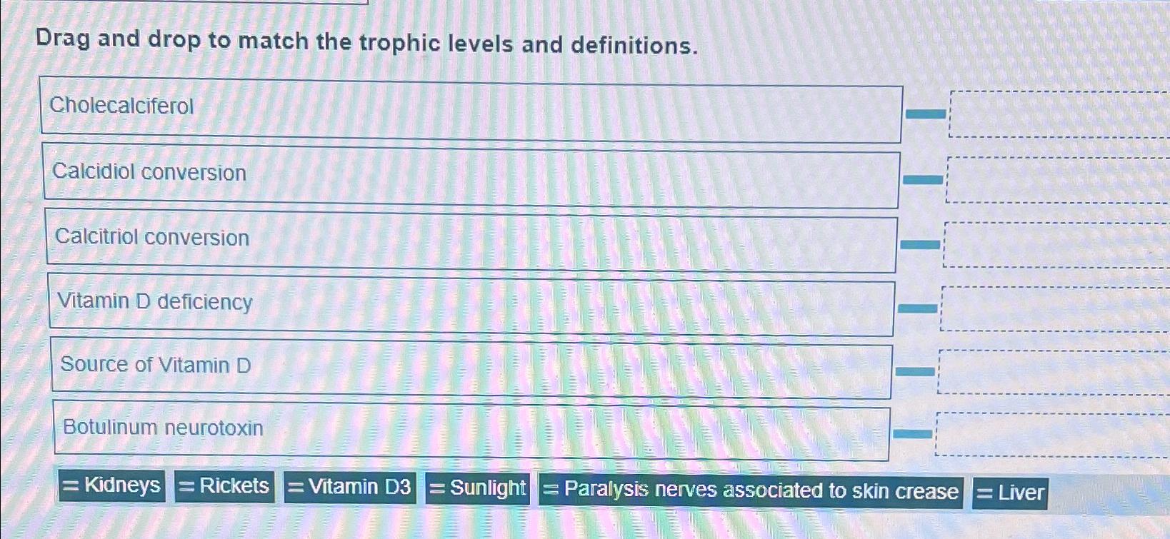 Solved Drag and drop to match the trophic levels and | Chegg.com