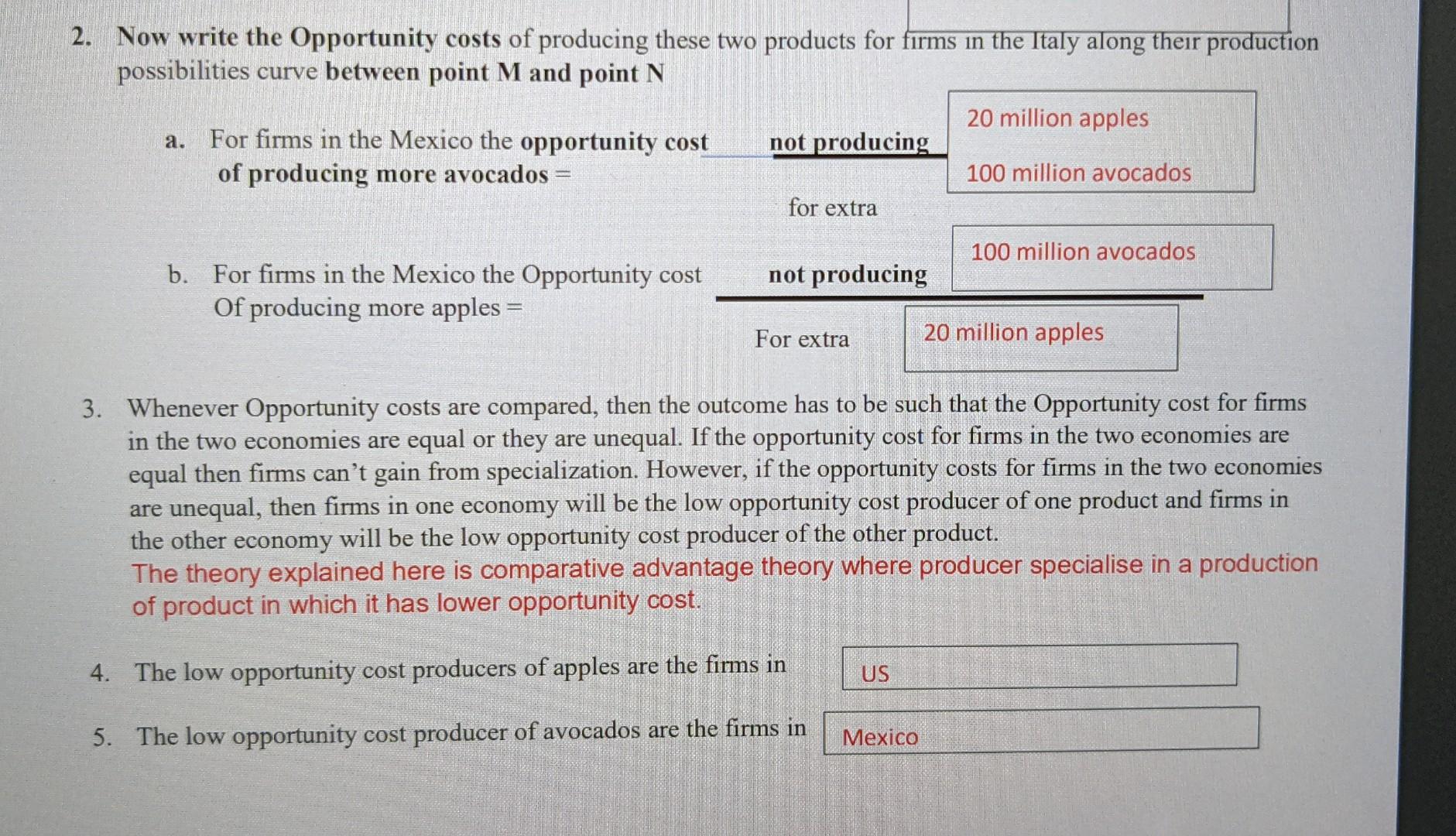 Solved 1.Each point on the two production possibilities | Chegg.com