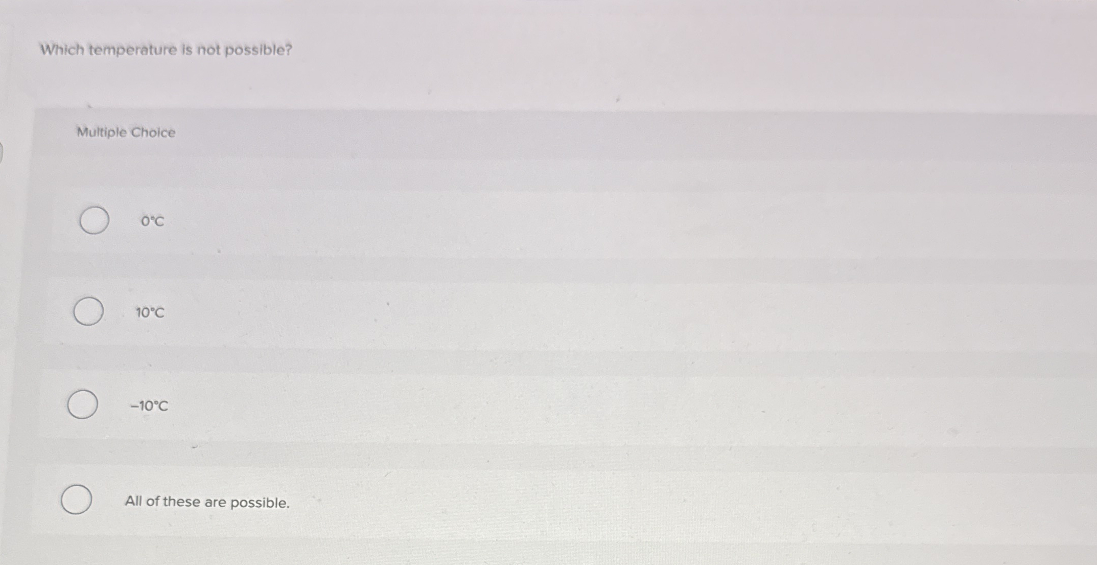 Solved Which temperature is not possible?Multiple | Chegg.com