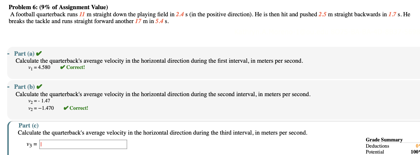 Solved Problem 6: (9% of ﻿Assignment Value)A football | Chegg.com