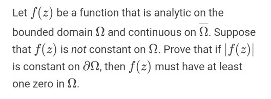Solved Let f(z) be a function that is analytic on the | Chegg.com