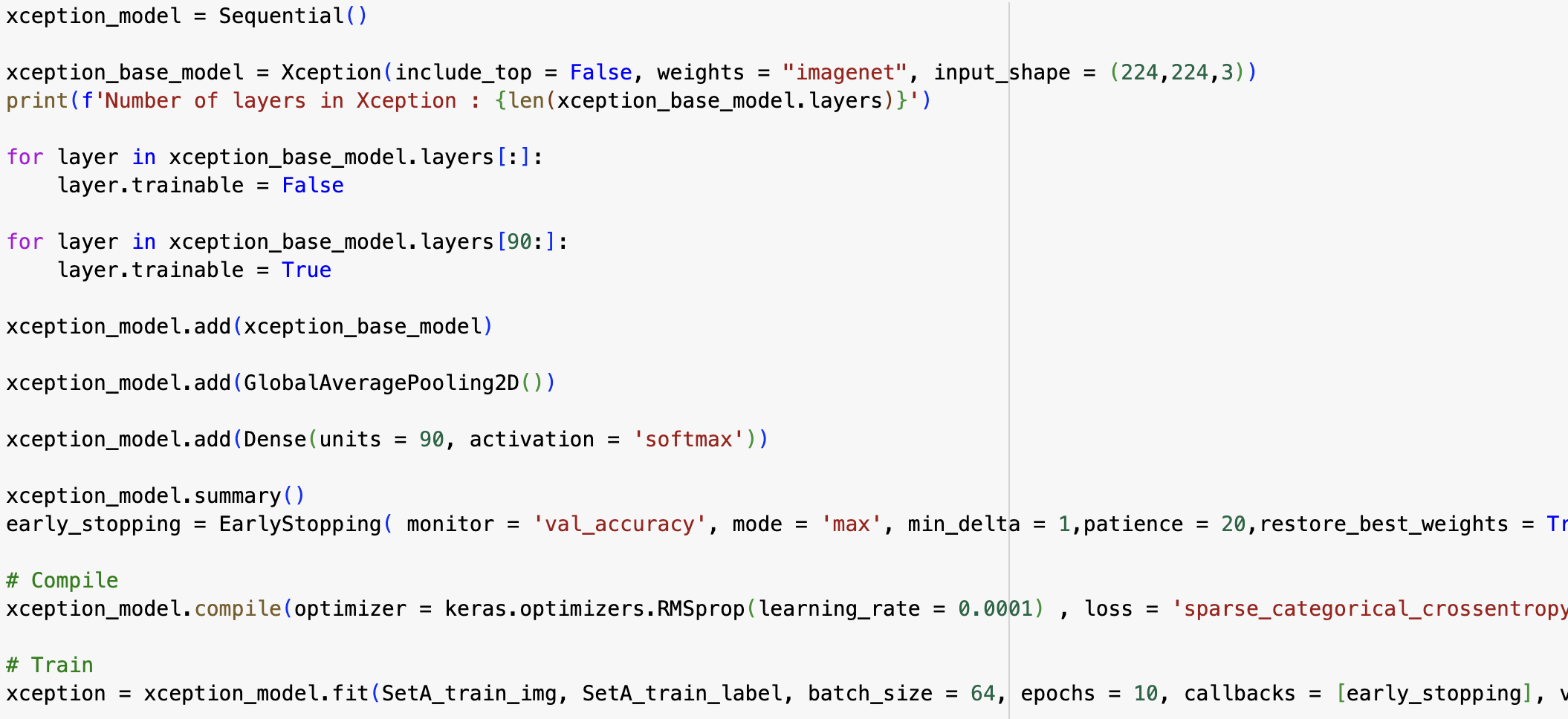 Solved how to explain what have been done in this Xception | Chegg.com