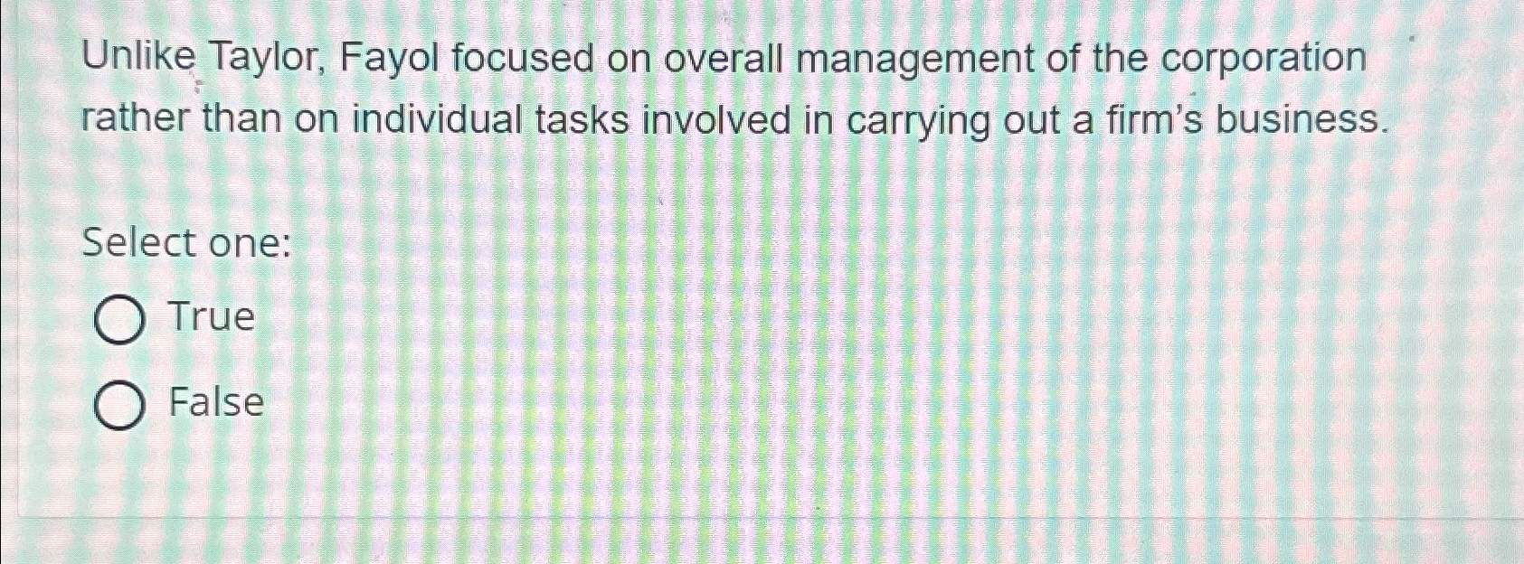 Solved Unlike Taylor, Fayol focused on overall management of | Chegg.com