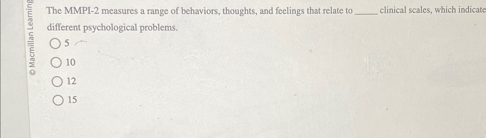 Solved The MMPI-2 ﻿measures a range of behaviors, thoughts, | Chegg.com