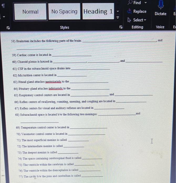 Solved BIO2101 Ch.13 Assignment Fill the following blanks | Chegg.com