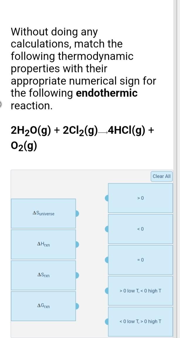 Solved Without doing any calculations, match the following | Chegg.com